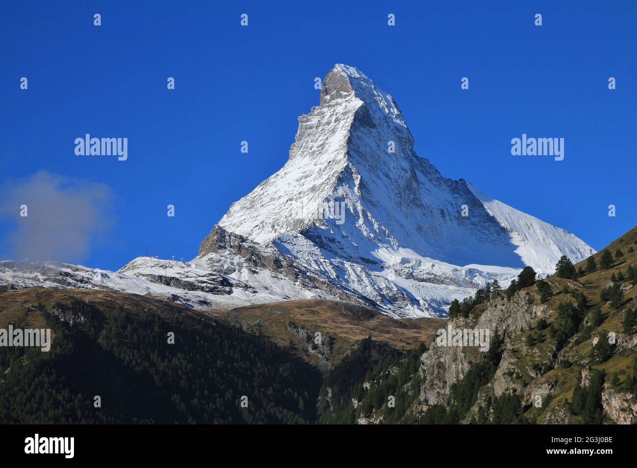 Matterhorn, view from Zermatt Stock Photo - Alamy