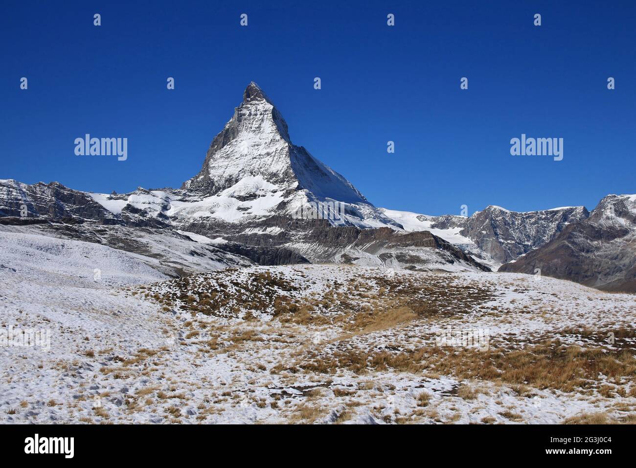 Scenic of matterhorn on a clear sunny day hi-res stock photography and ...