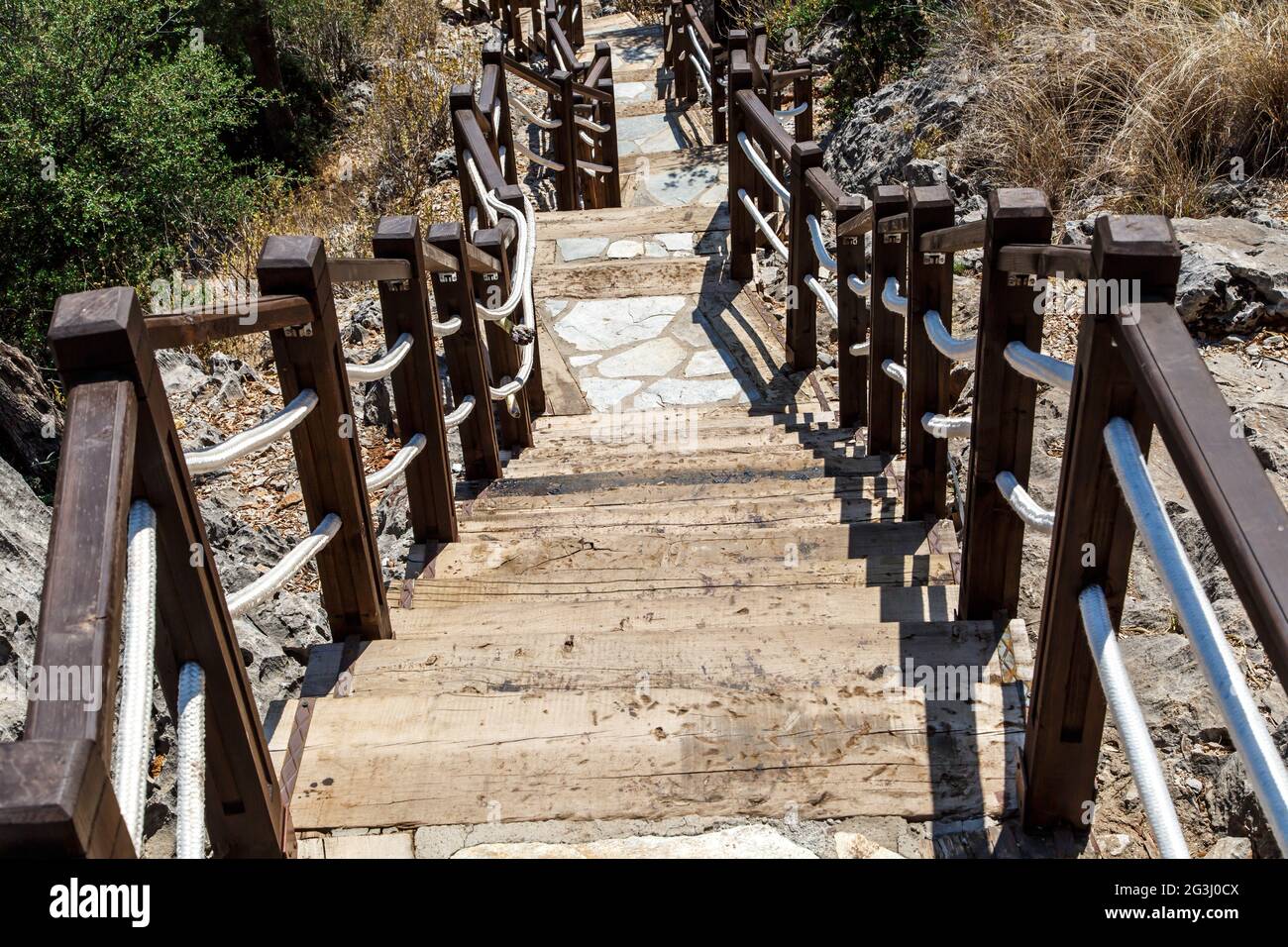 Stairs on Mountain Stock Photo - Alamy