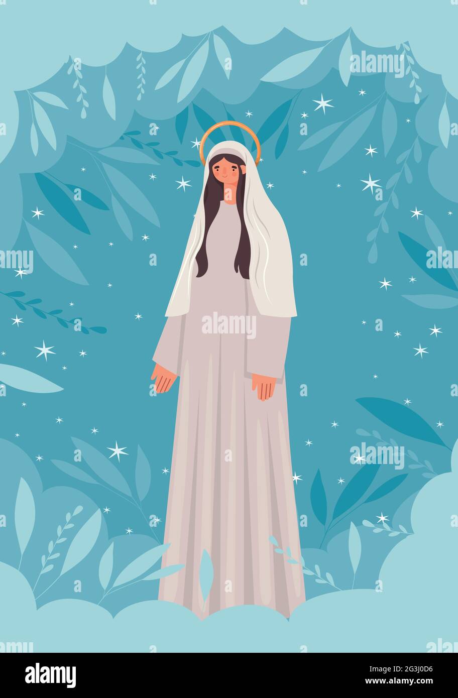 illustration of saint mary Stock Vector Image & Art - Alamy
