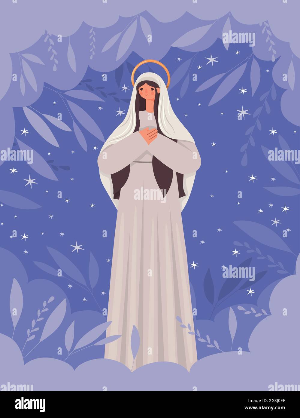 illustration of mother mary Stock Vector Image & Art - Alamy