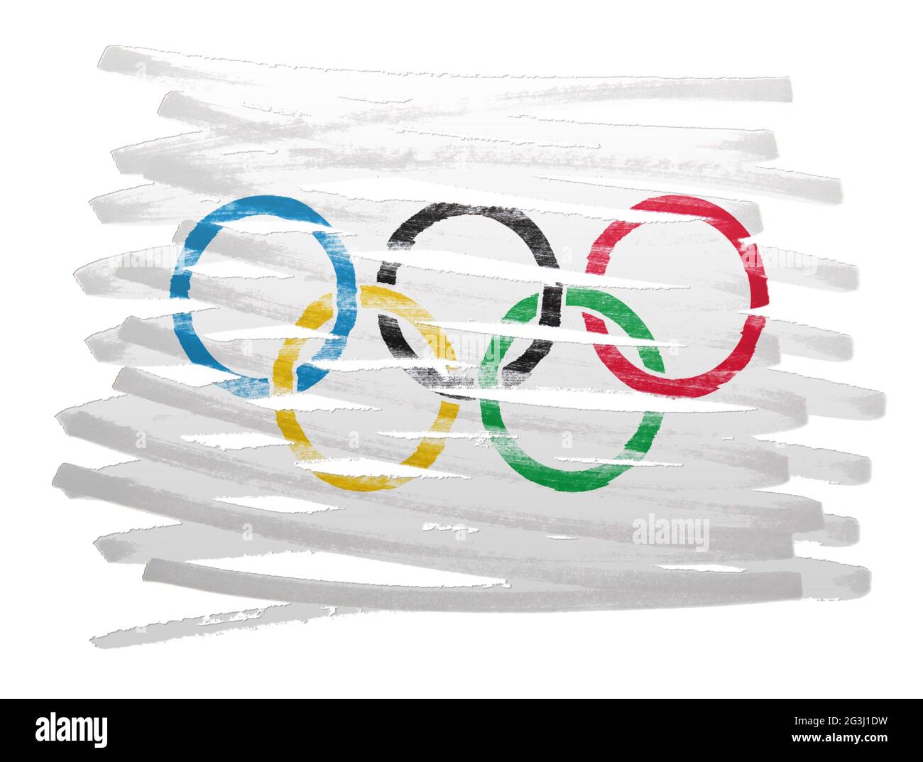 Flag illustration - Olympic Rings Stock Photo - Alamy
