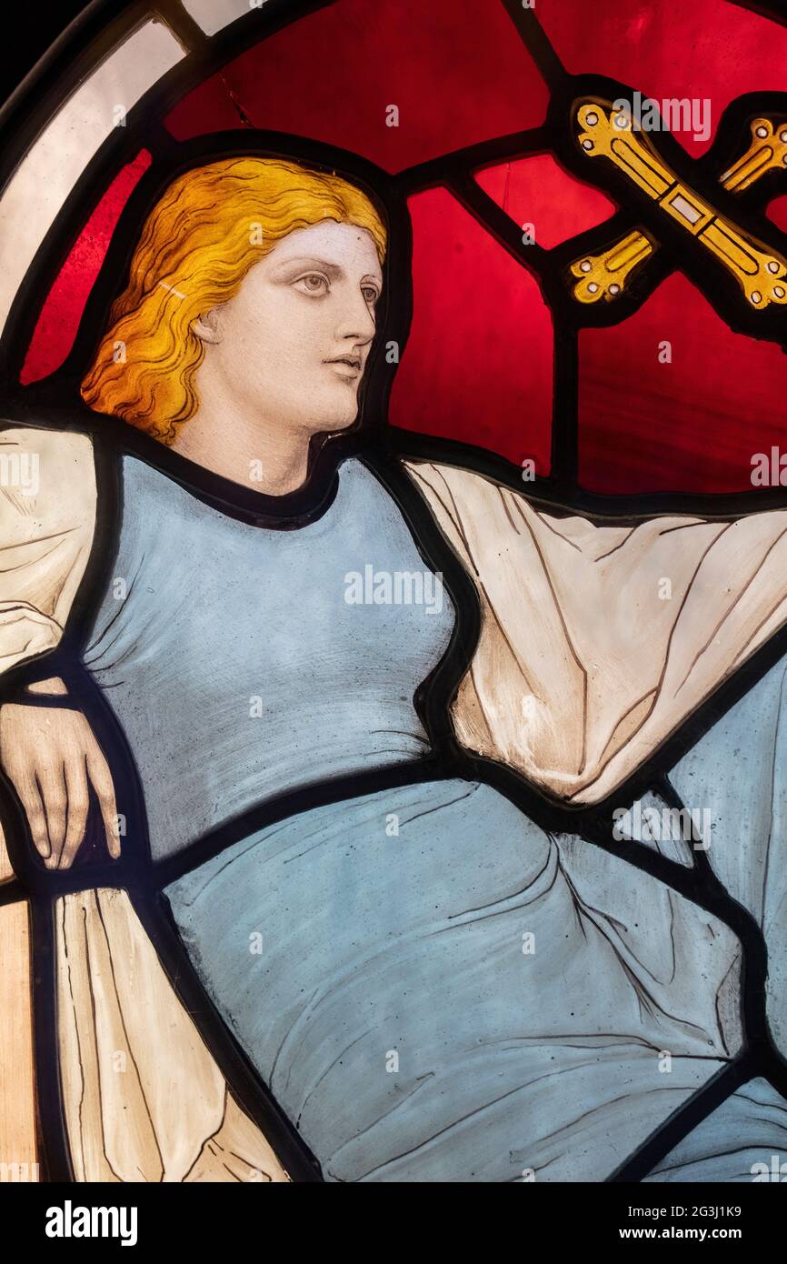 Stained glass window in the V&A (Victoria and Albert Museum); the ...