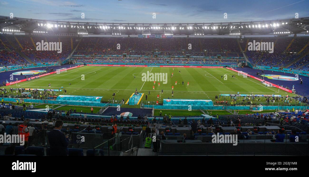 Rome, Italy. 16th June, 2021. overview of the Olympic stadium seen in ...