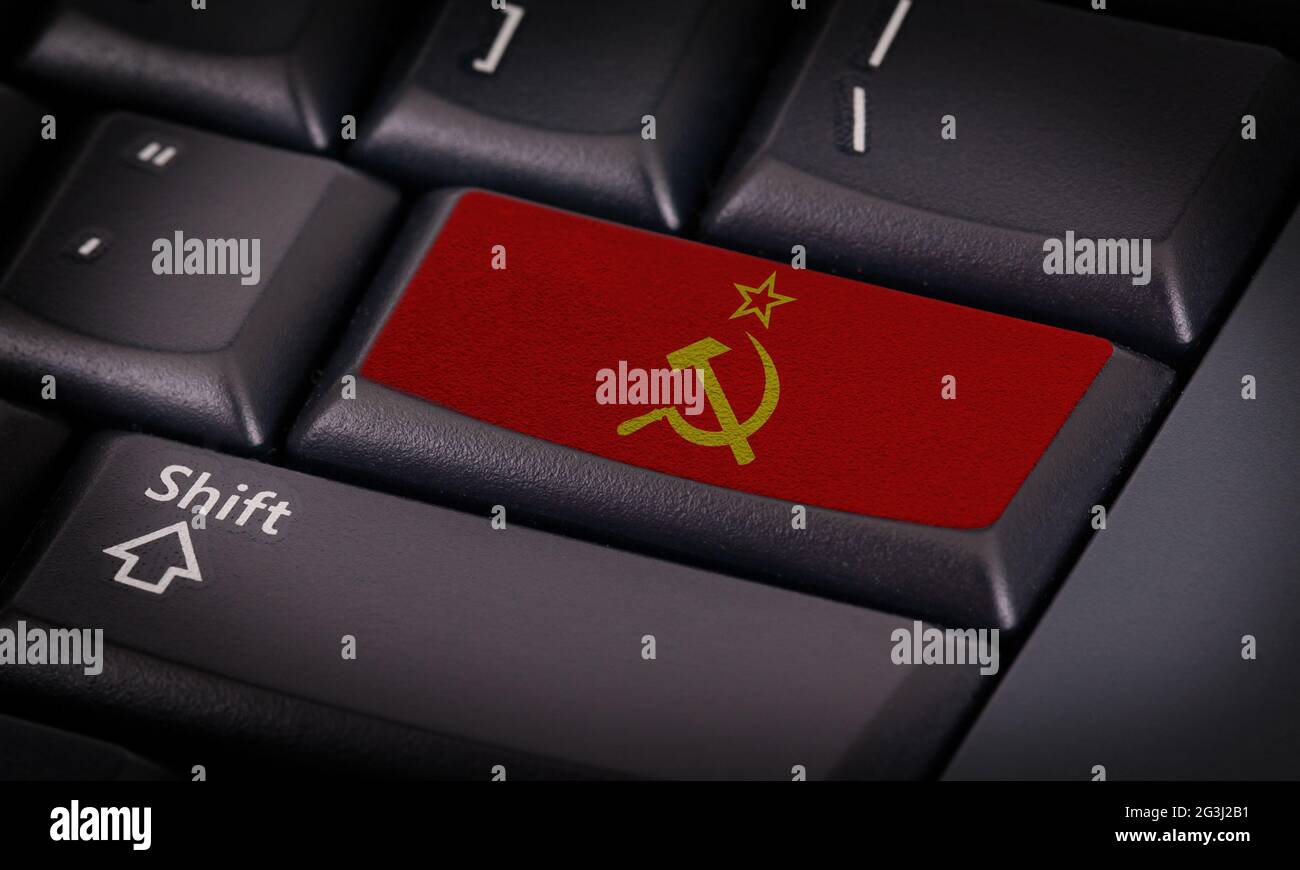 Flag on keyboard Stock Photo - Alamy
