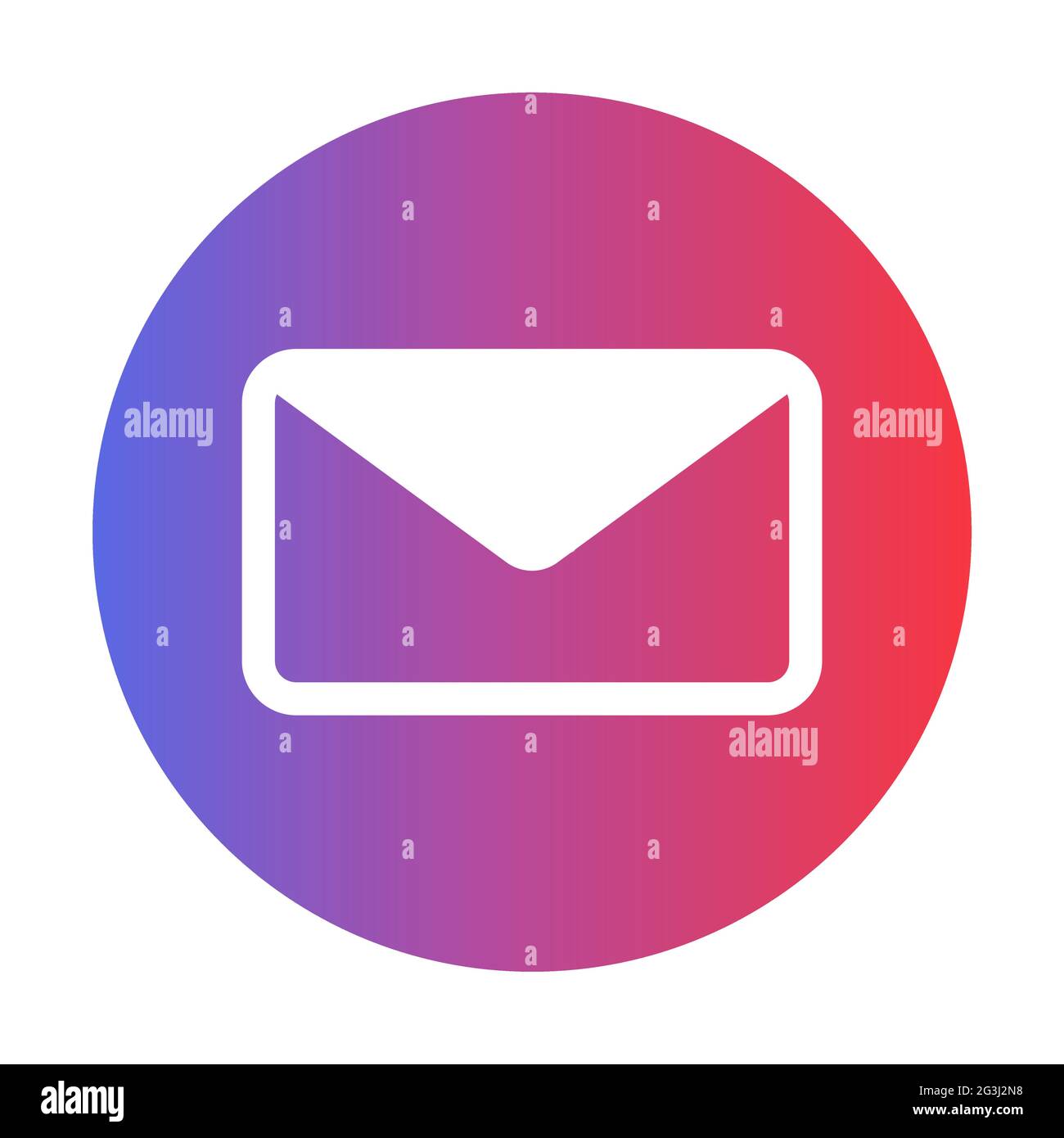 Envelope simple flat icon, mail support symbol. White us concept ...