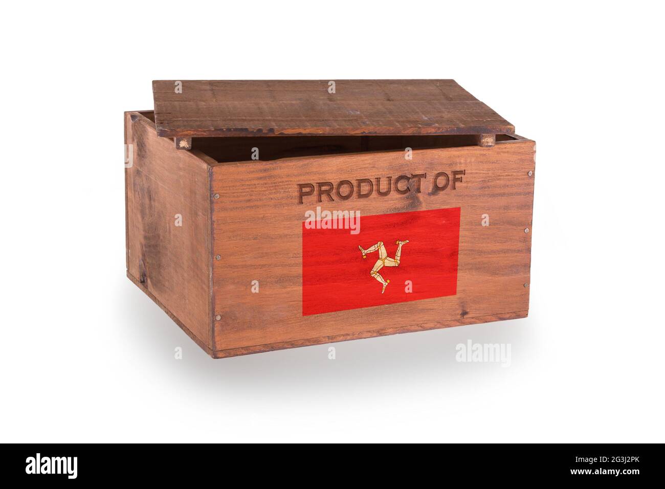 Wooden crate isolated on a white background Stock Photo - Alamy