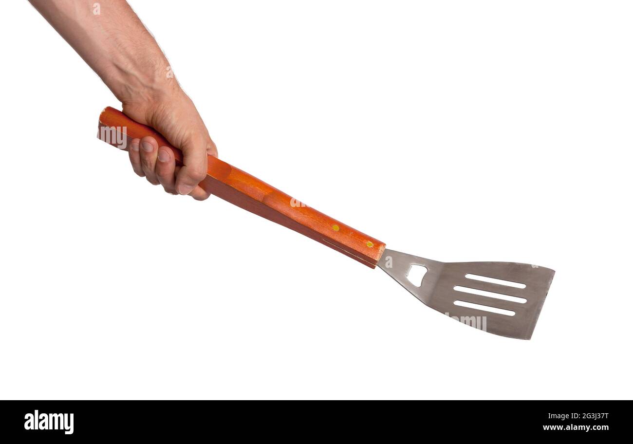 Barbecue spatula isolated on white background Stock Photo - Alamy