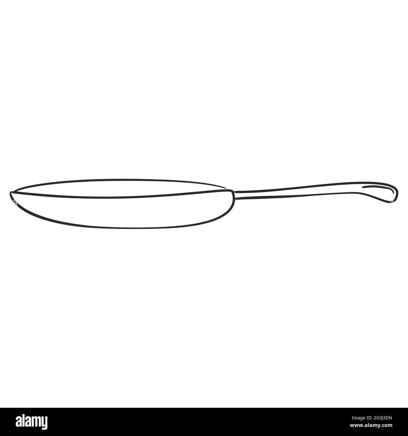 Drawing Kitchen Cookware Pot Tool Stock Vector Images - Alamy