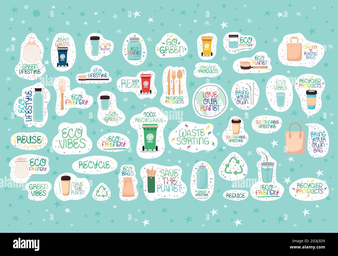 eco healthy stickers Stock Vector Image & Art - Alamy