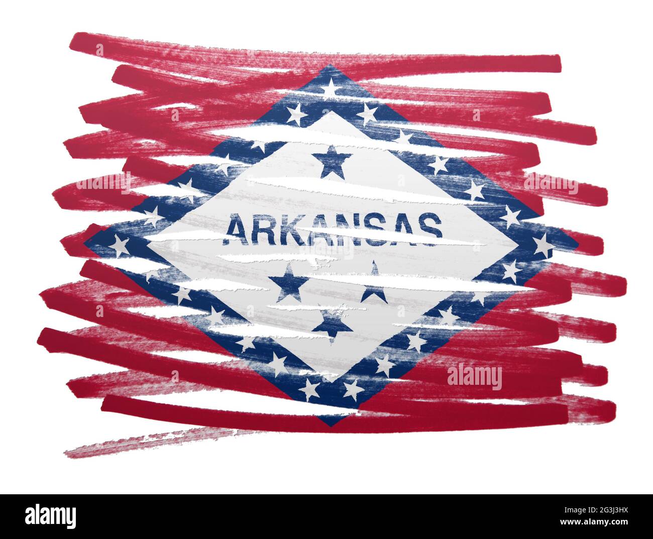 Flag illustration - Arkansas Stock Photo - Alamy
