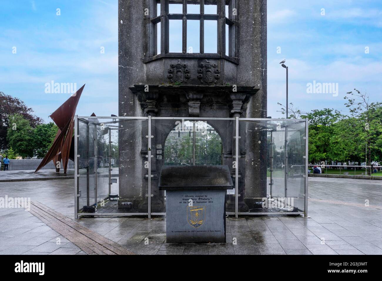 The Browne Doorway in Eyre Square, Galway, Ireland. It is the entrance ...