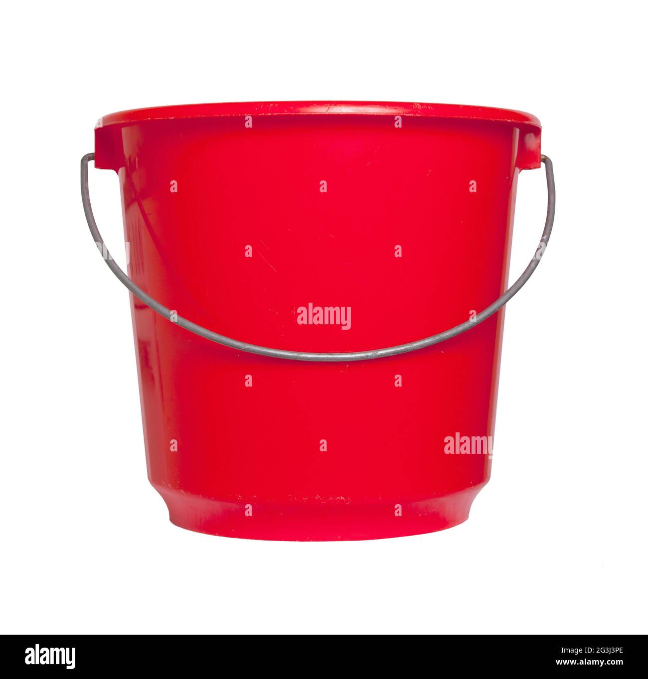 Single red bucket isolated Stock Photo - Alamy