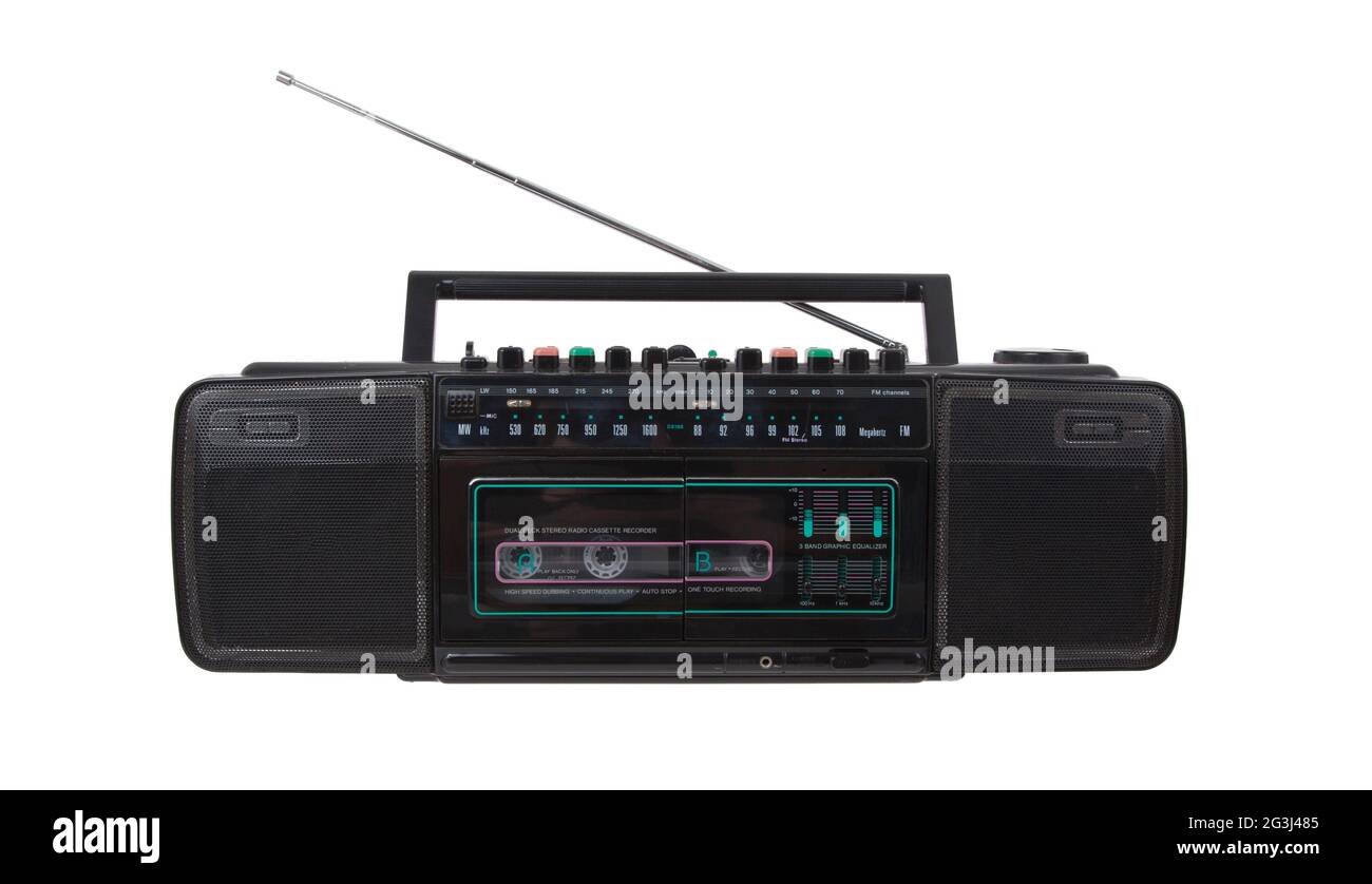 Vintage radio cassette recorder Stock Photo - Alamy