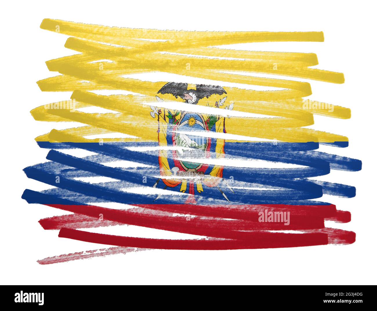 Flag illustration - Ecuador Stock Photo - Alamy