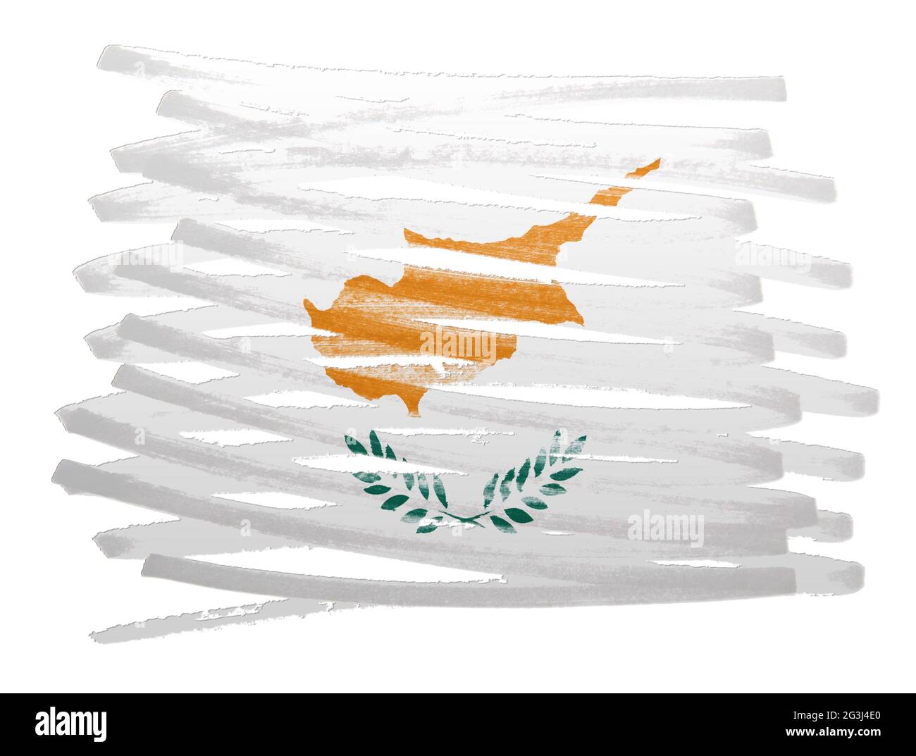 Cyprus country flag map shape Cut Out Stock Images & Pictures - Alamy