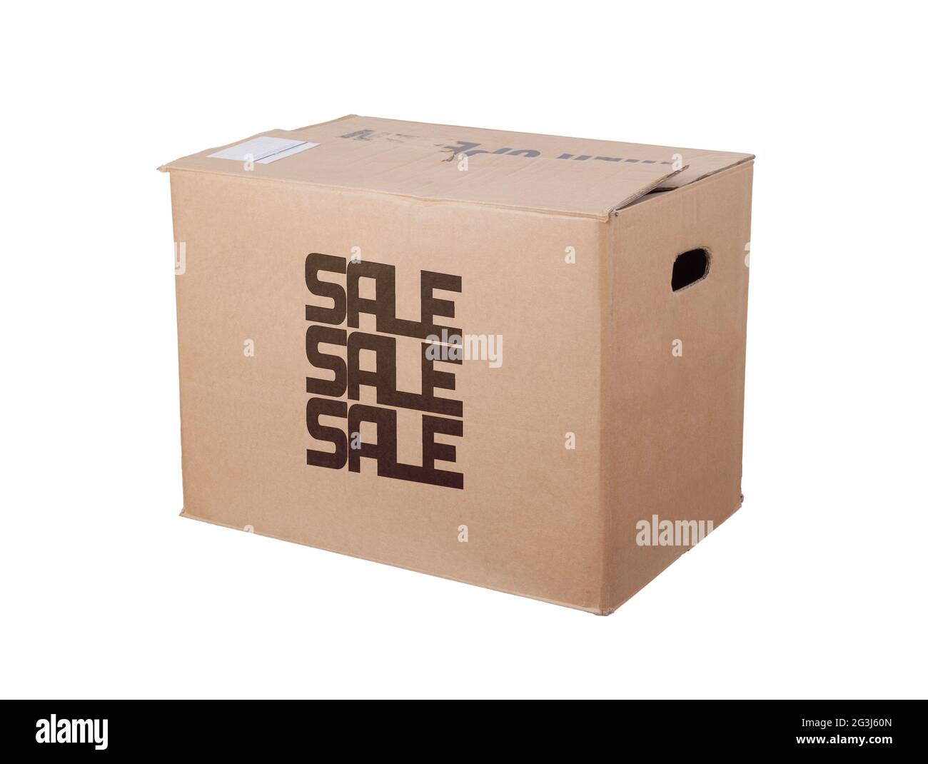 Closed cardboard box, isolated Stock Photo - Alamy