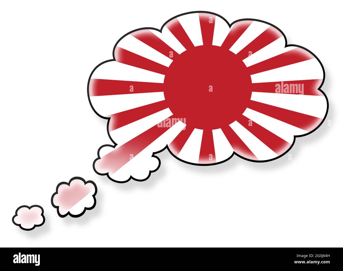 Flag in the cloud, isolated on white background Stock Photo - Alamy