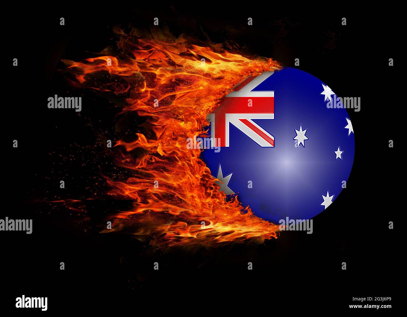 Australia flag burn hi-res stock photography and images - Alamy