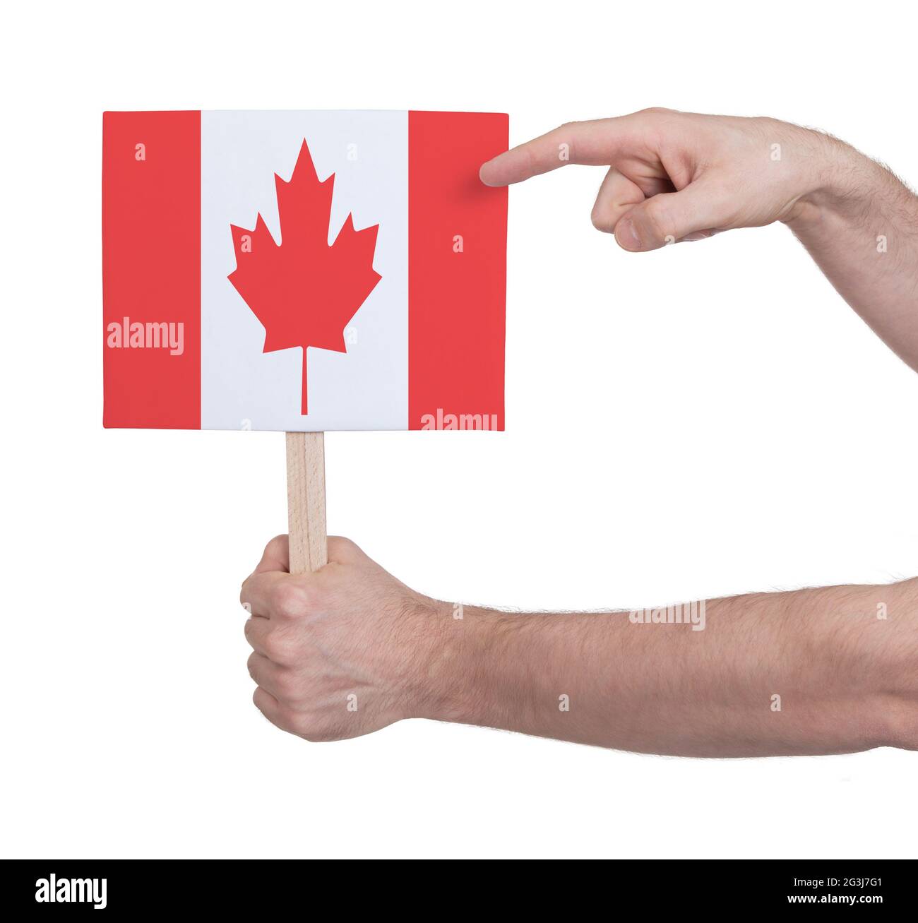 Hand holding canada flag Cut Out Stock Images & Pictures - Alamy