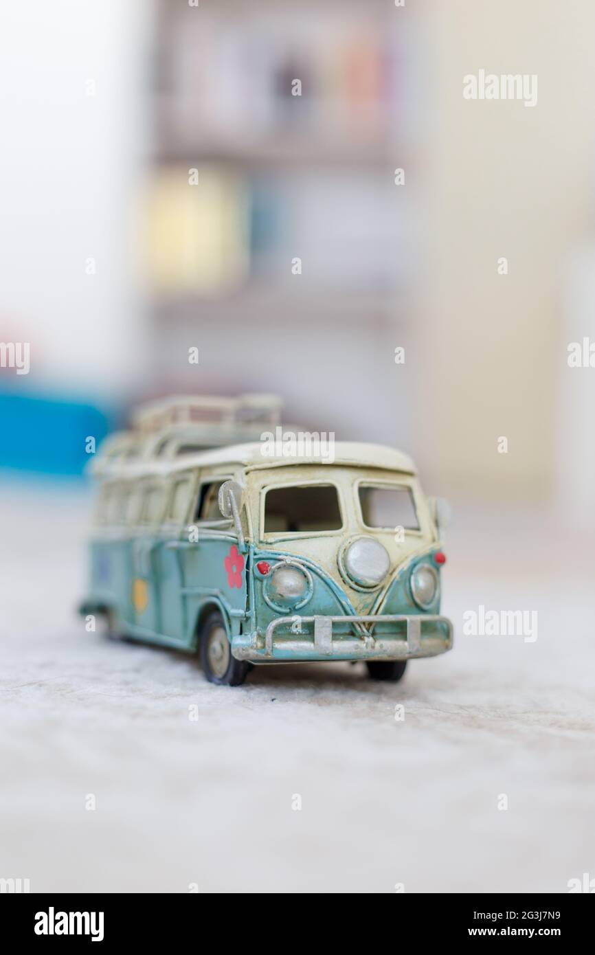 Vintage Bus Toy Stock Photo - Alamy