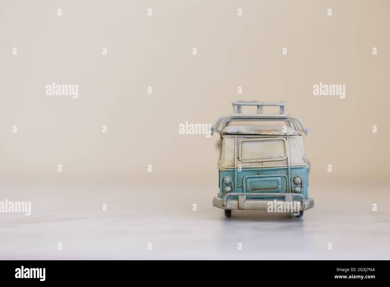 Vintage Bus Toy Stock Photo - Alamy