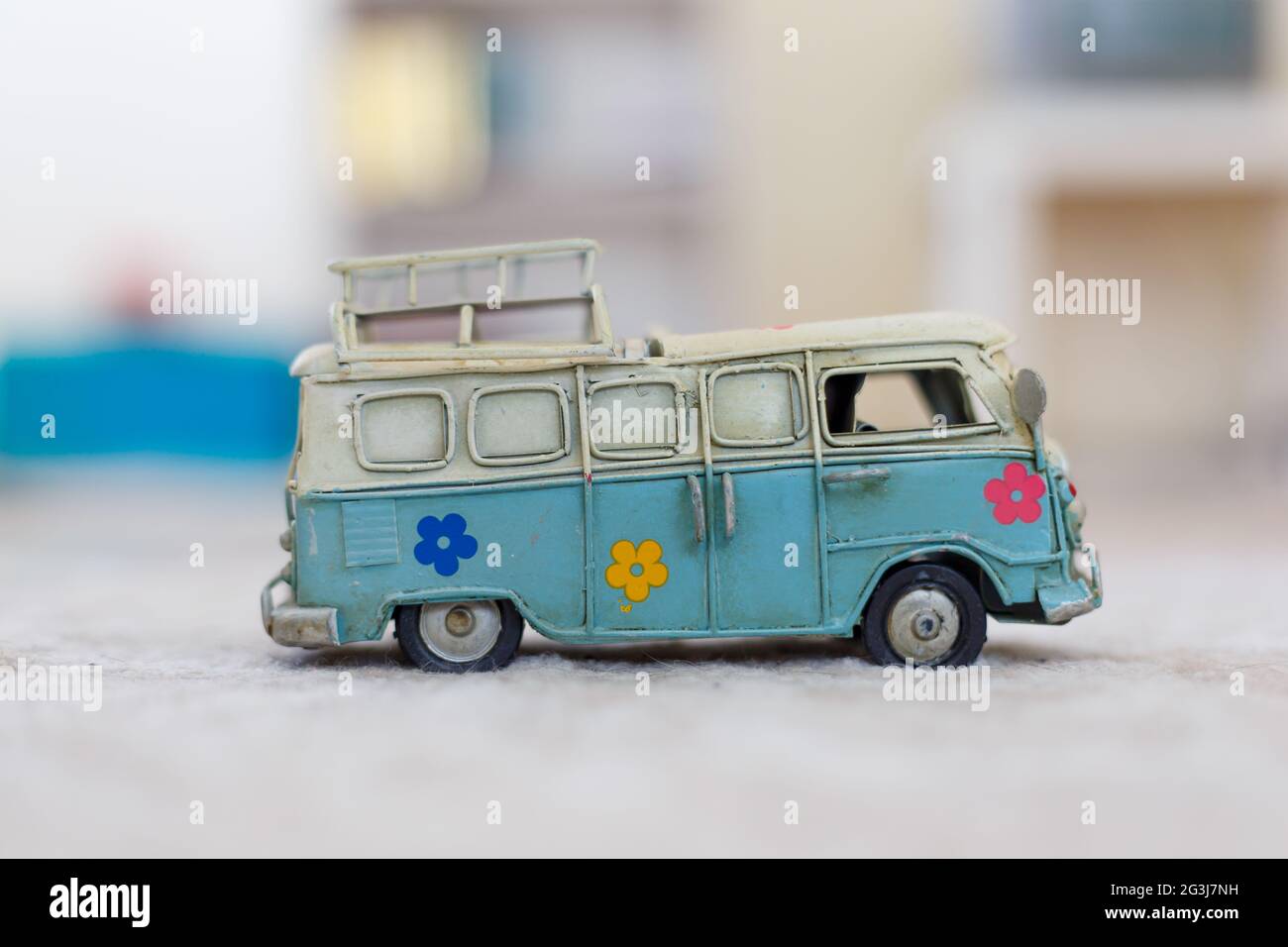 Vintage Bus Toy Stock Photo - Alamy