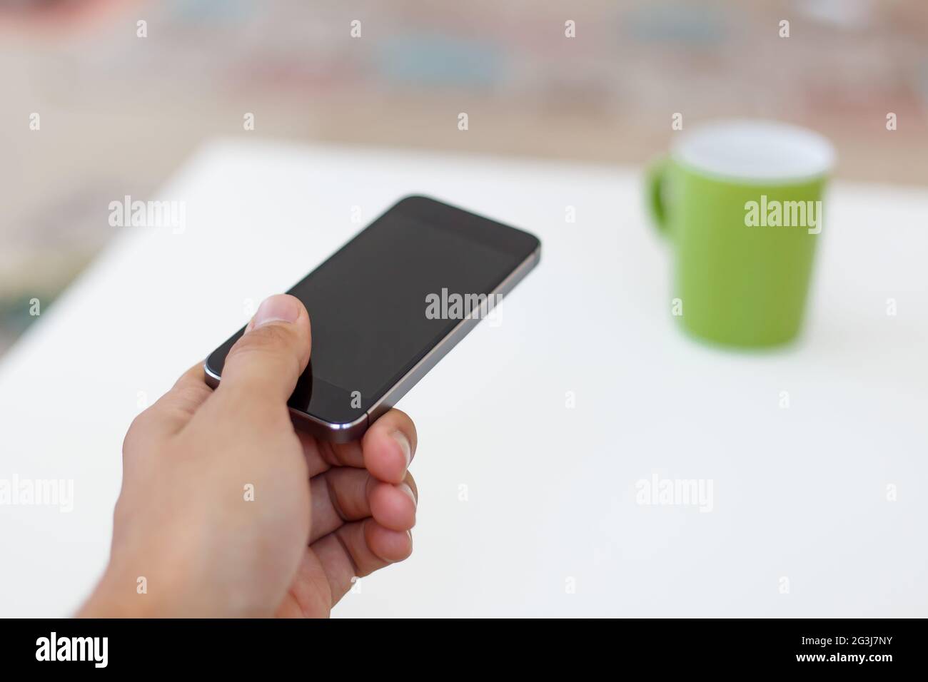 Smart Phone on Hand Stock Photo - Alamy