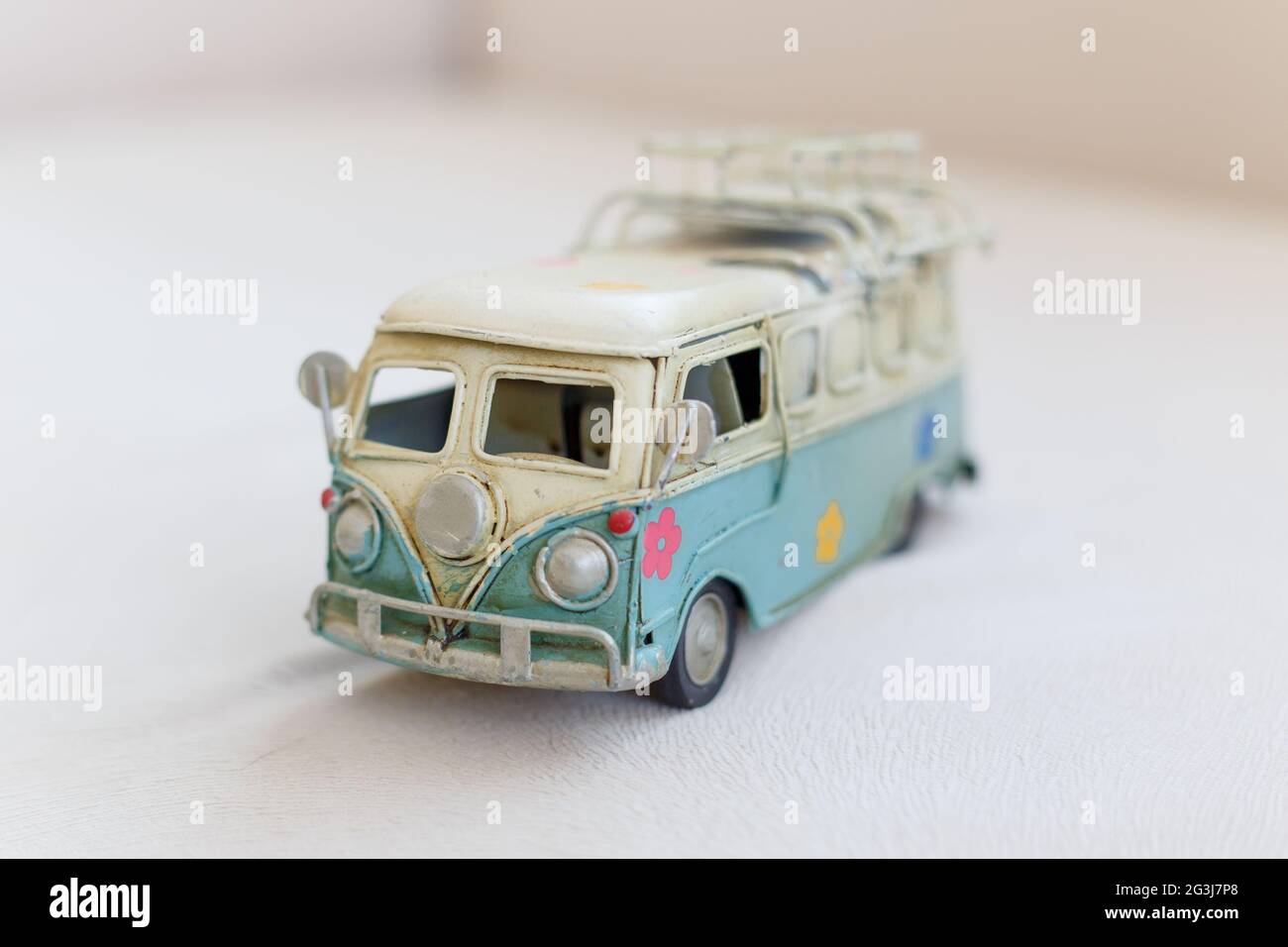 Vintage Bus Toy Stock Photo - Alamy