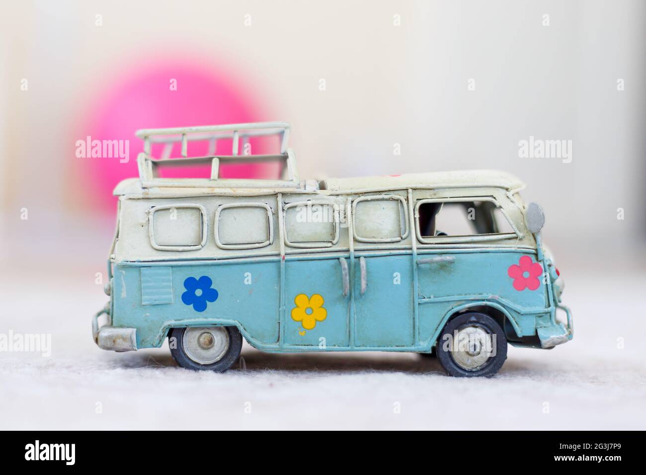 Vintage Bus Toy Stock Photo - Alamy