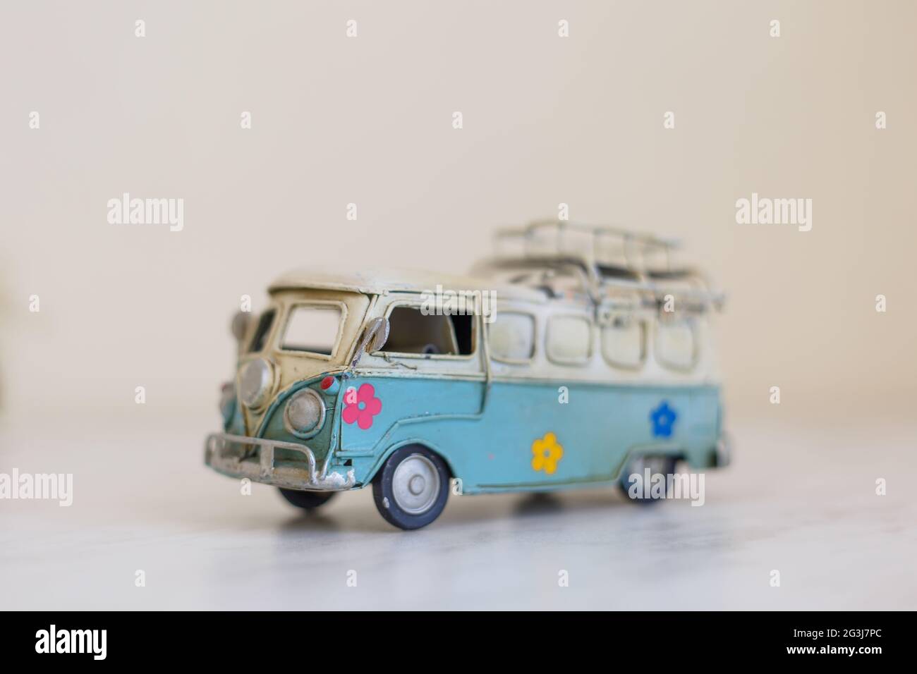 Vintage Bus Toy Stock Photo - Alamy
