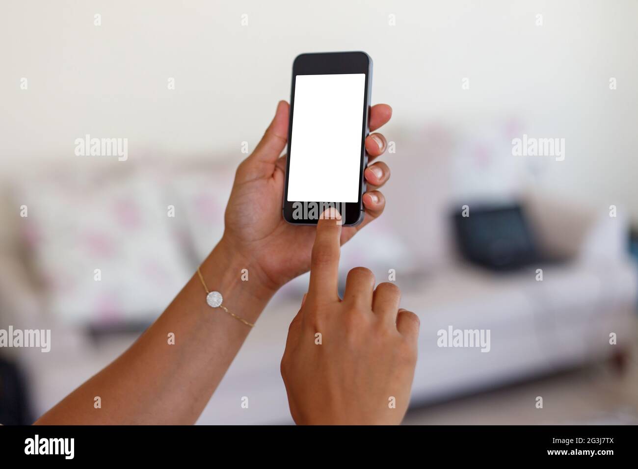Smart Phone on Hand Stock Photo - Alamy