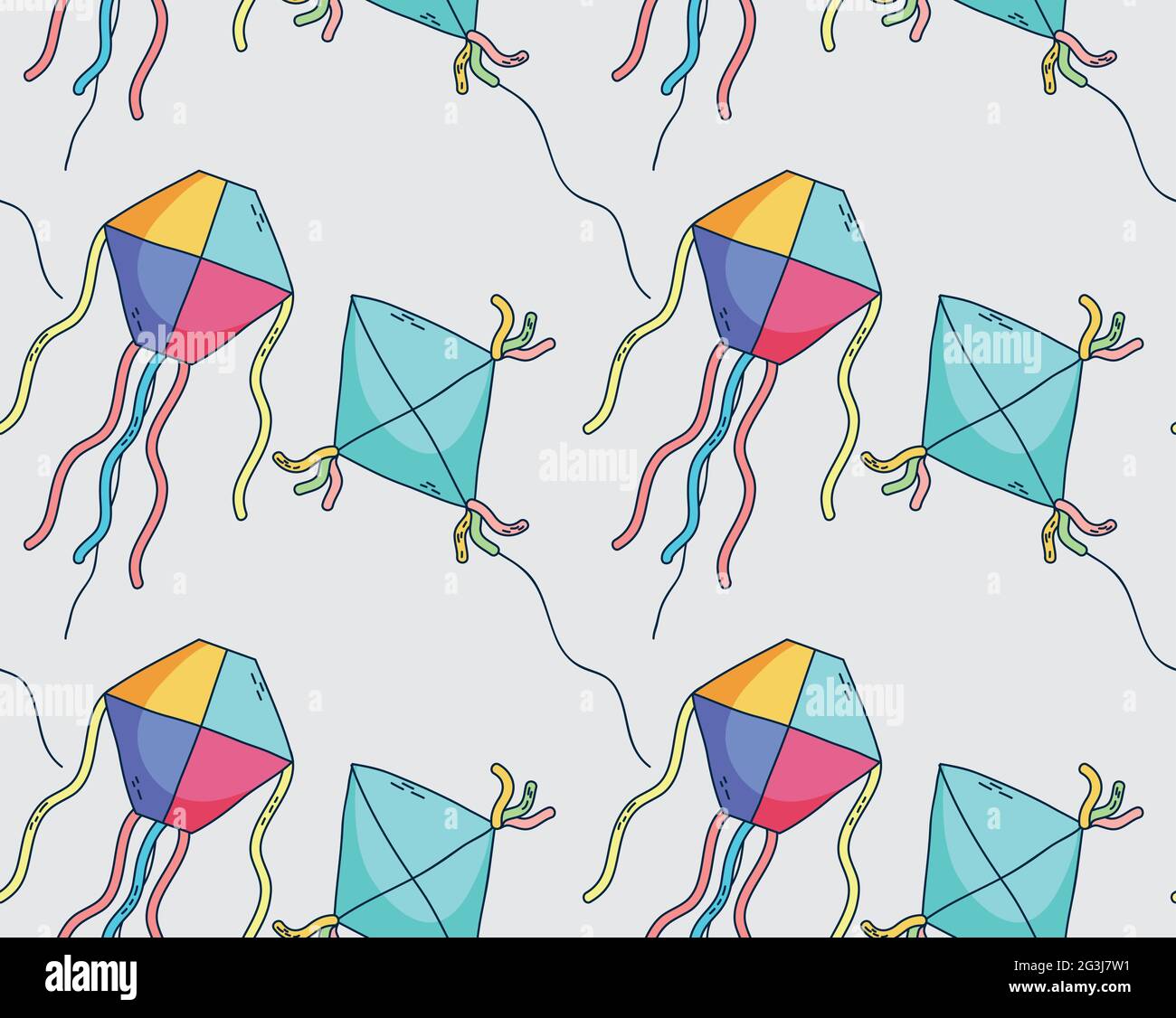 cute kites seamless pattern design Stock Vector Image & Art - Alamy