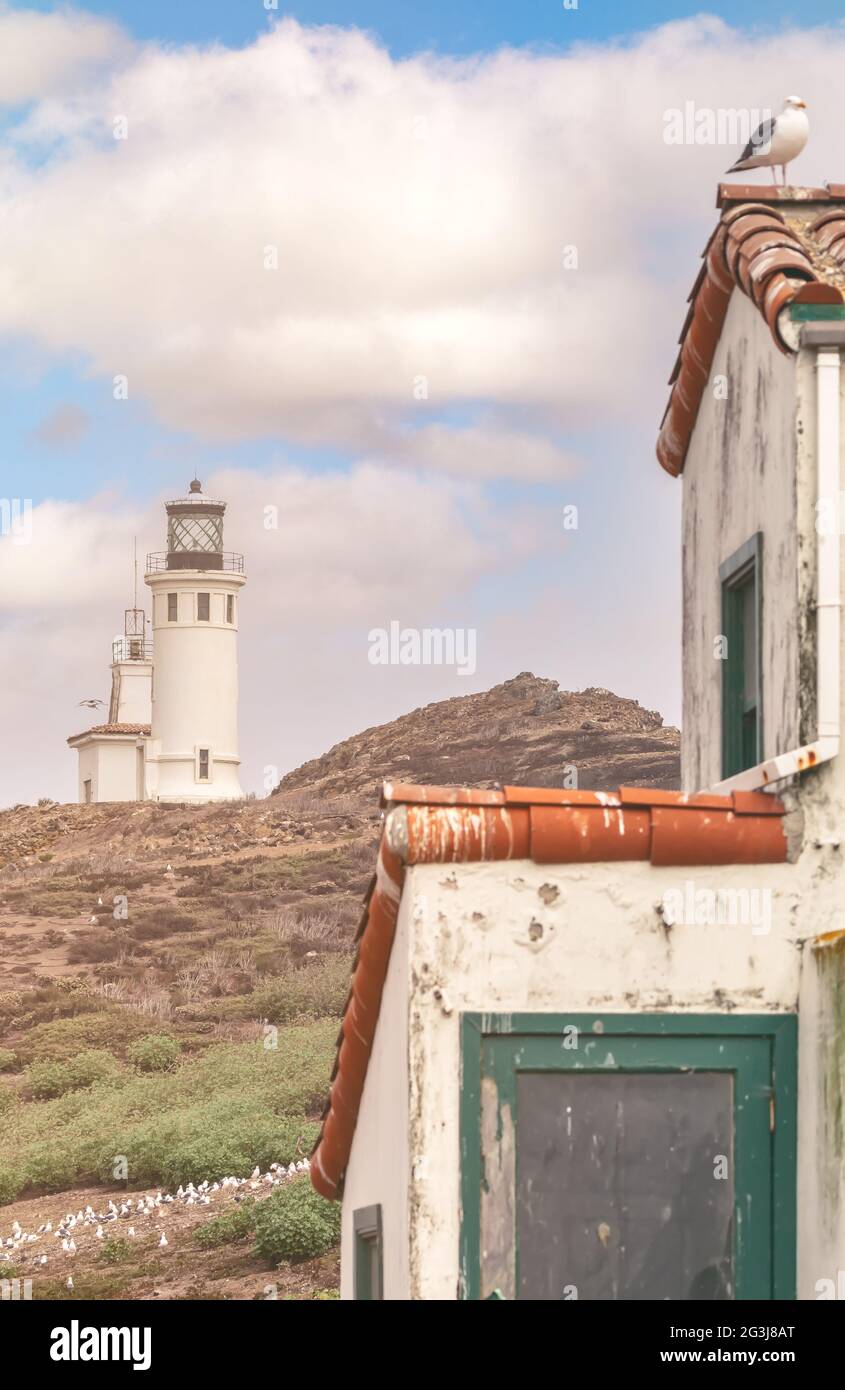 The historical lighthouse on Anacapa Island, Channel Island National ...