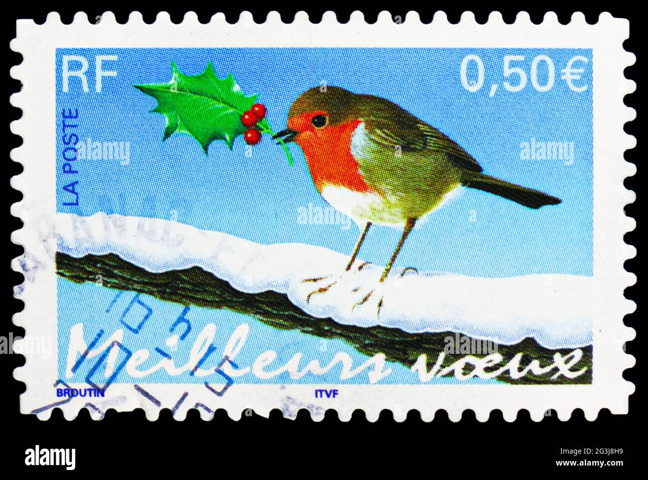 MOSCOW, RUSSIA - APRIL 17, 2021: Postage stamp printed in France shows ...