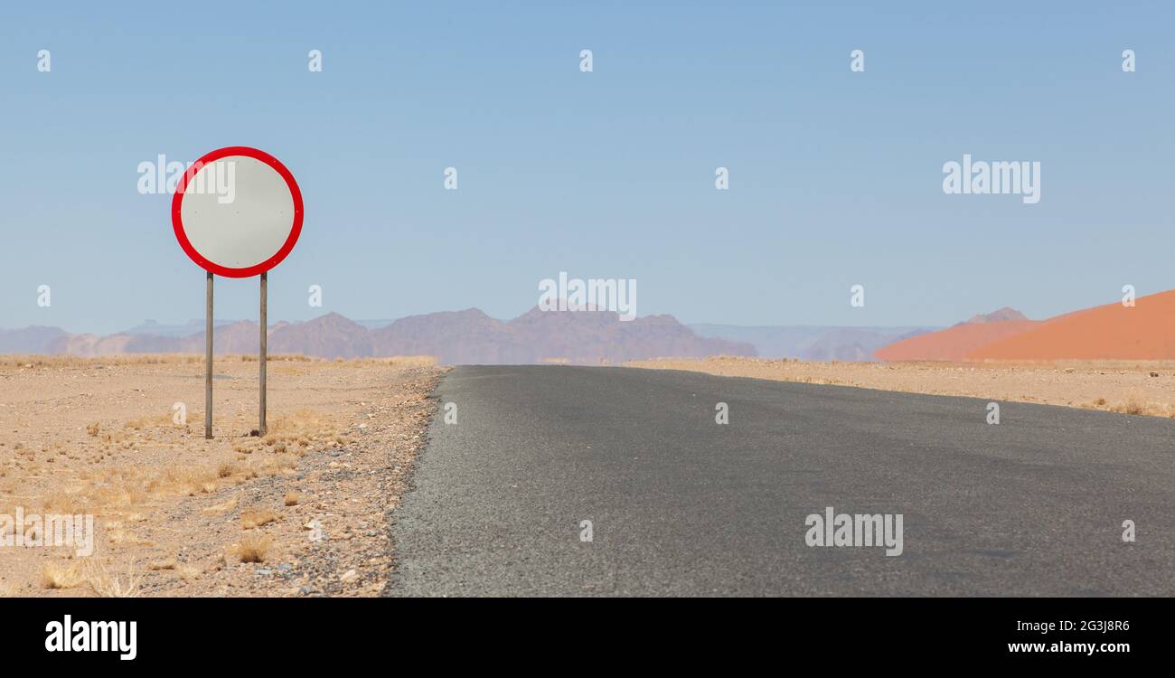 Speed limit sign at a desert road Stock Photo - Alamy