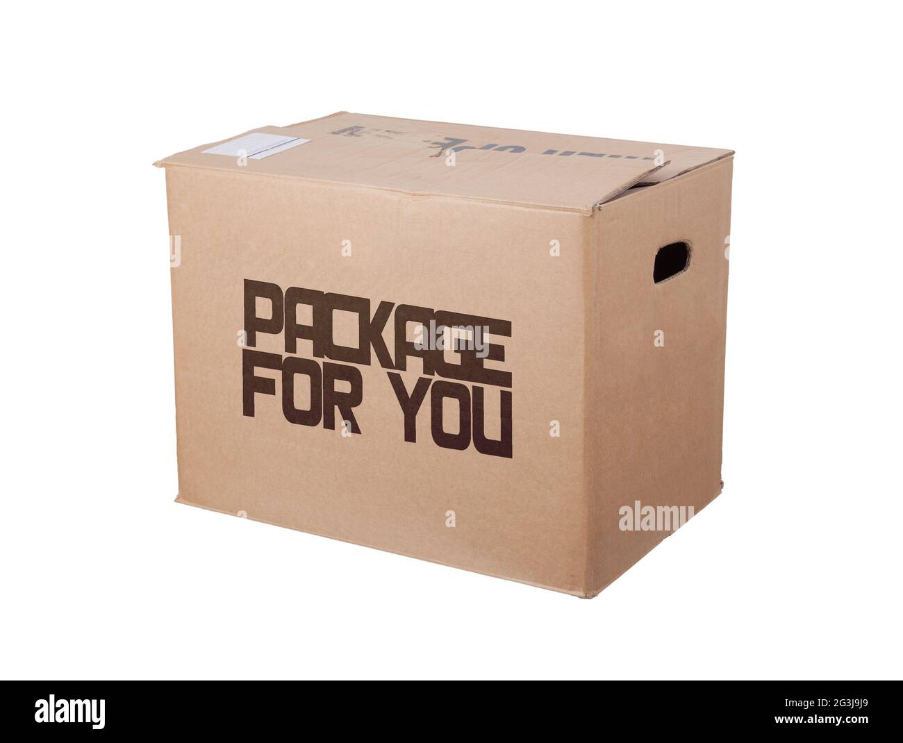 Closed cardboard box, isolated Stock Photo - Alamy
