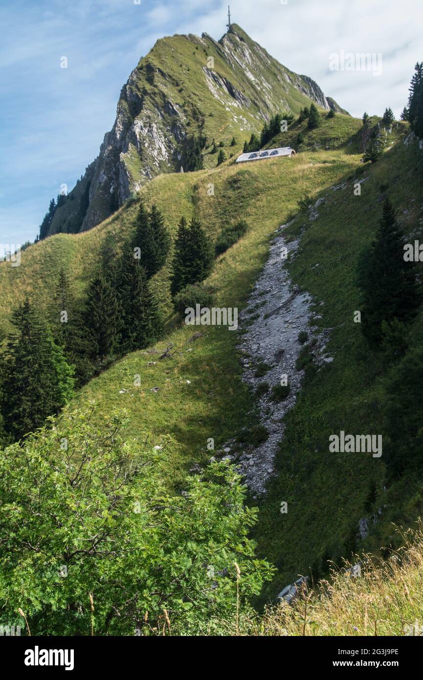 Swiss alps in the rock Stock Photo - Alamy