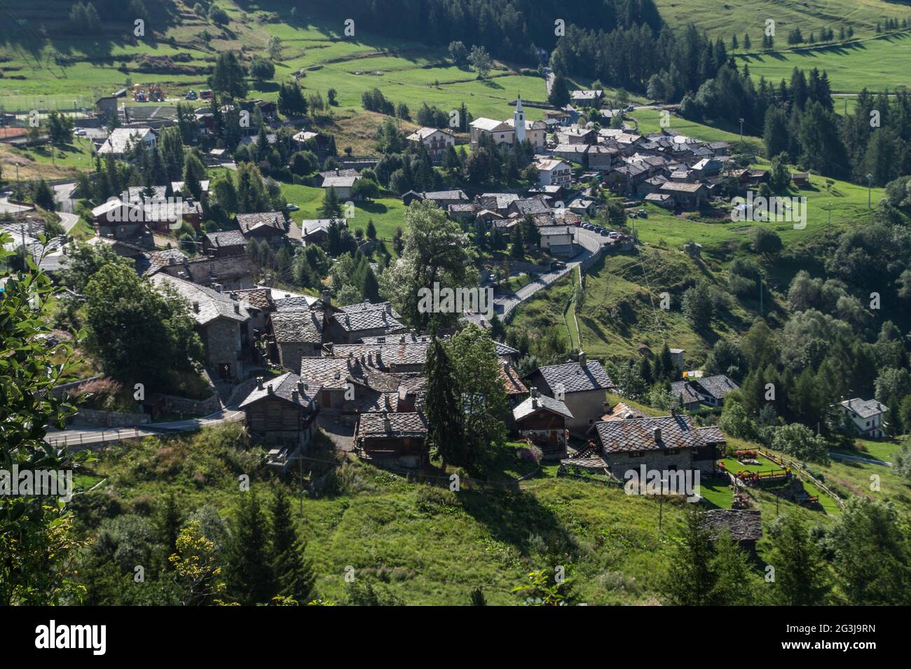 Italian alps village Stock Photo - Alamy