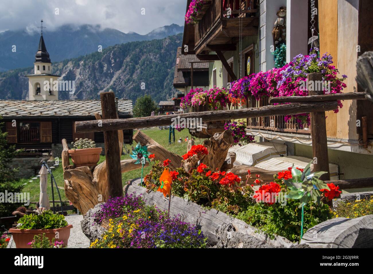 Italian alps village Stock Photo - Alamy