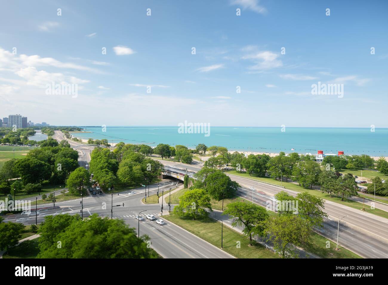 Aerial view of Lake Shore Drive Stock Photo - Alamy
