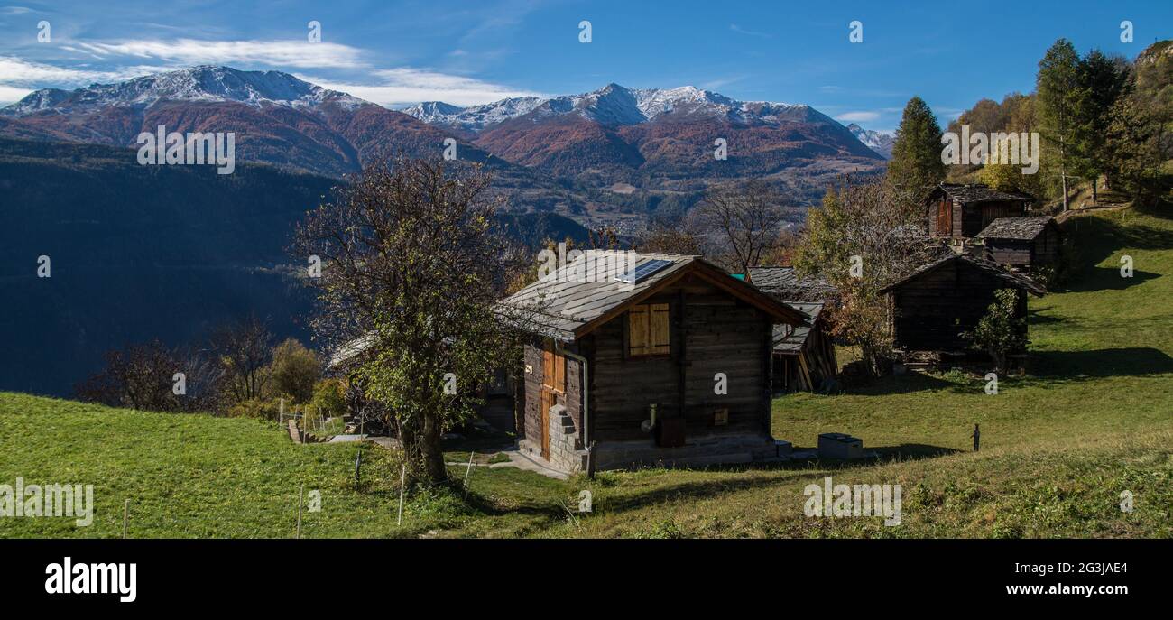 Autumn in swiss alps,panorama Stock Photo - Alamy