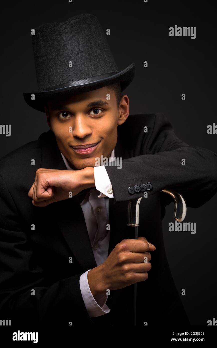 Cane Man Hat Suit High Resolution Stock Photography and Images - Alamy