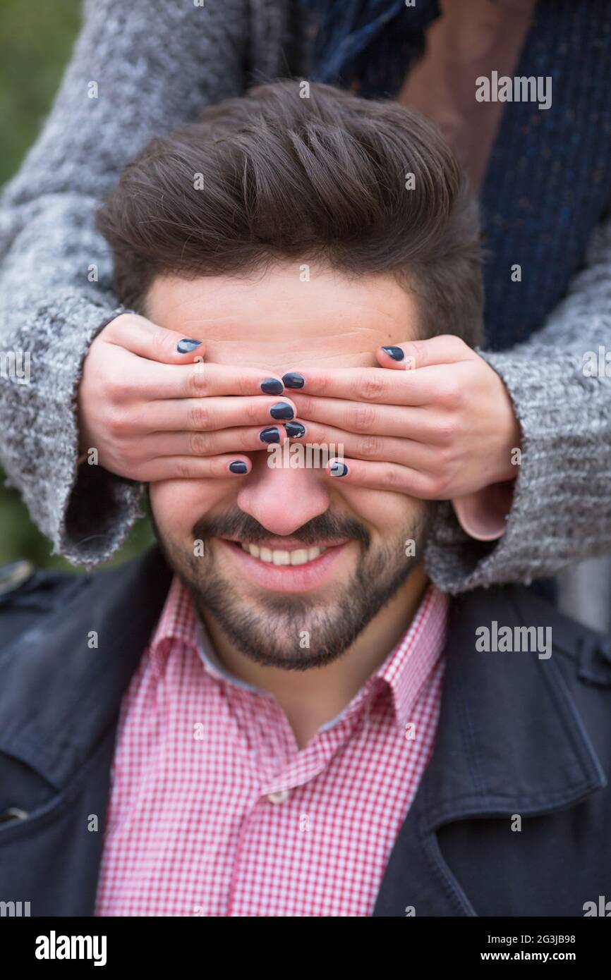 Male model closing eyes hi-res stock photography and images - Alamy