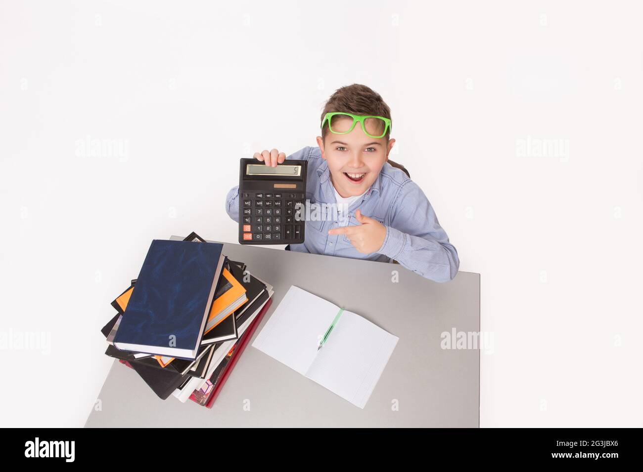 Little business boy working Stock Photo - Alamy