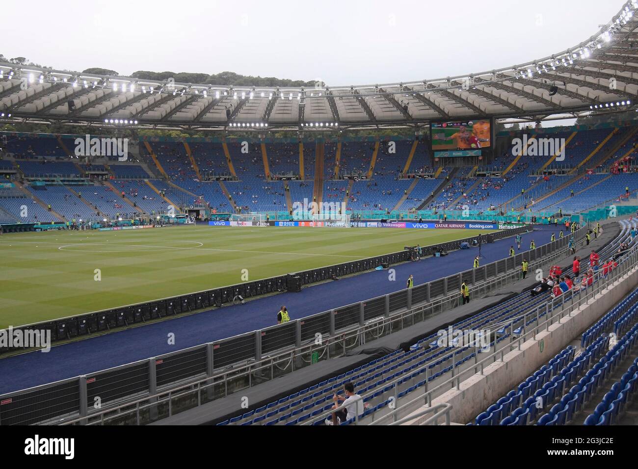 Rome, Italy. June 16, 2021, Olimpico in Rome stadium view during the ...