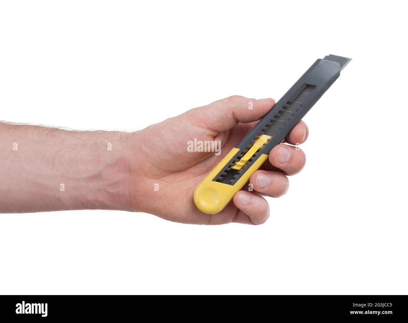 Hand with cutter isolated Stock Photo - Alamy