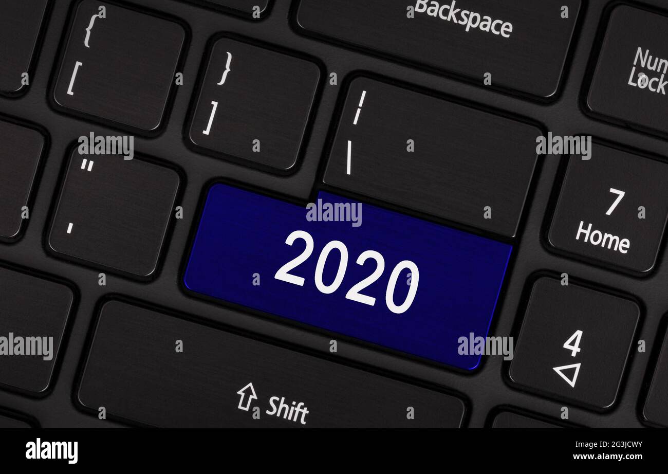 Blue button 2020 Stock Photo - Alamy