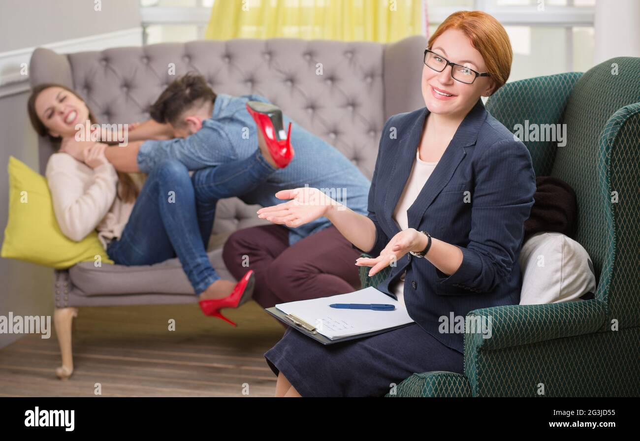 Couple at the psychotherapist Stock Photo - Alamy
