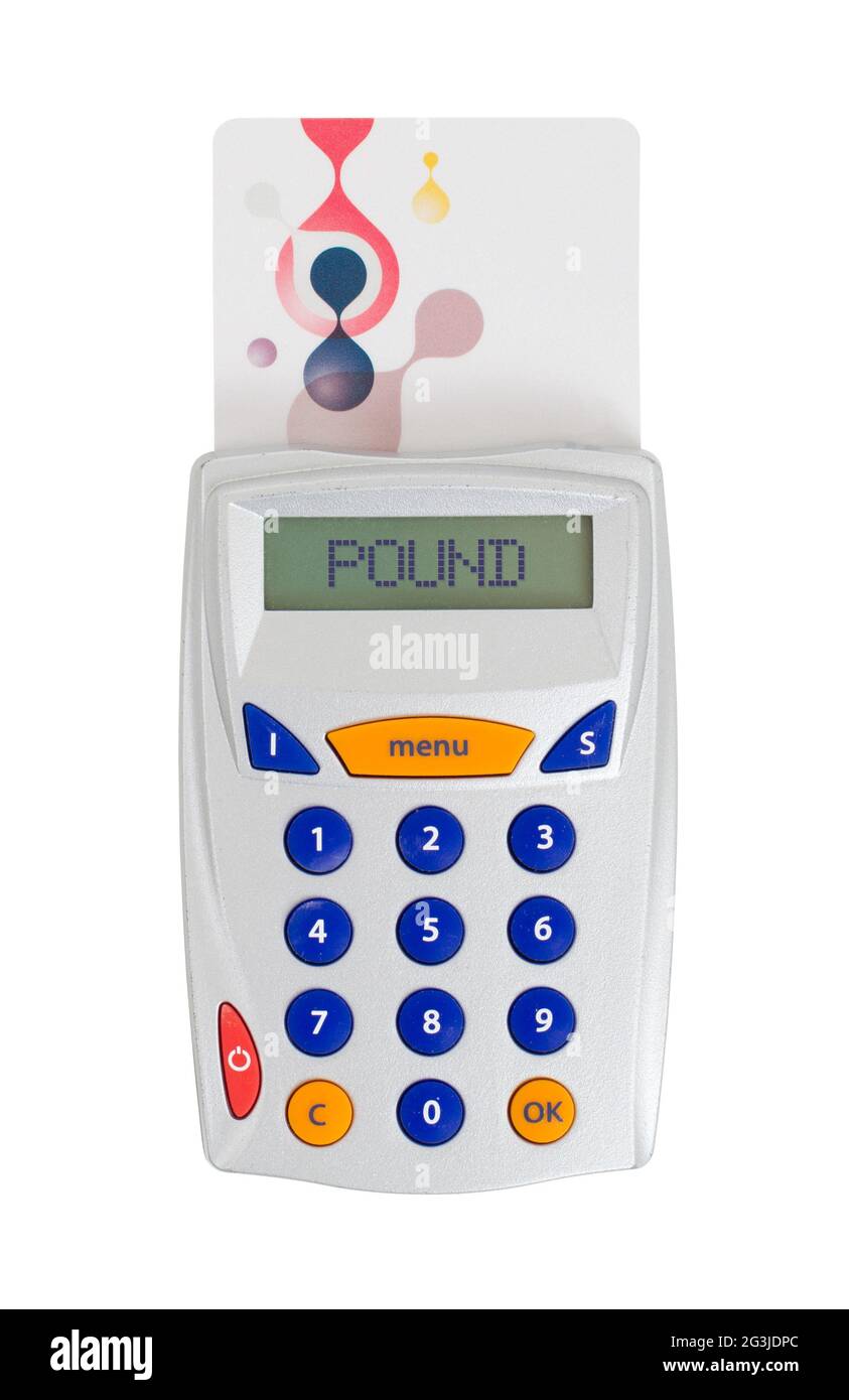 Card reader for reading a bank card Stock Photo - Alamy